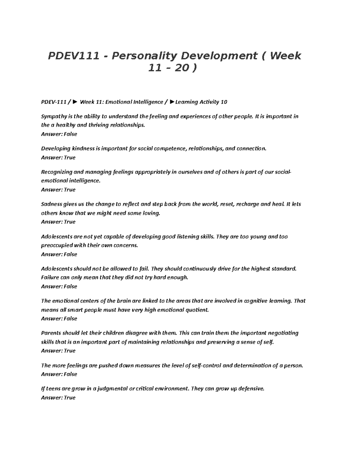 PDEV-111: Emotional Intelligence and Social Relationships Insights ...