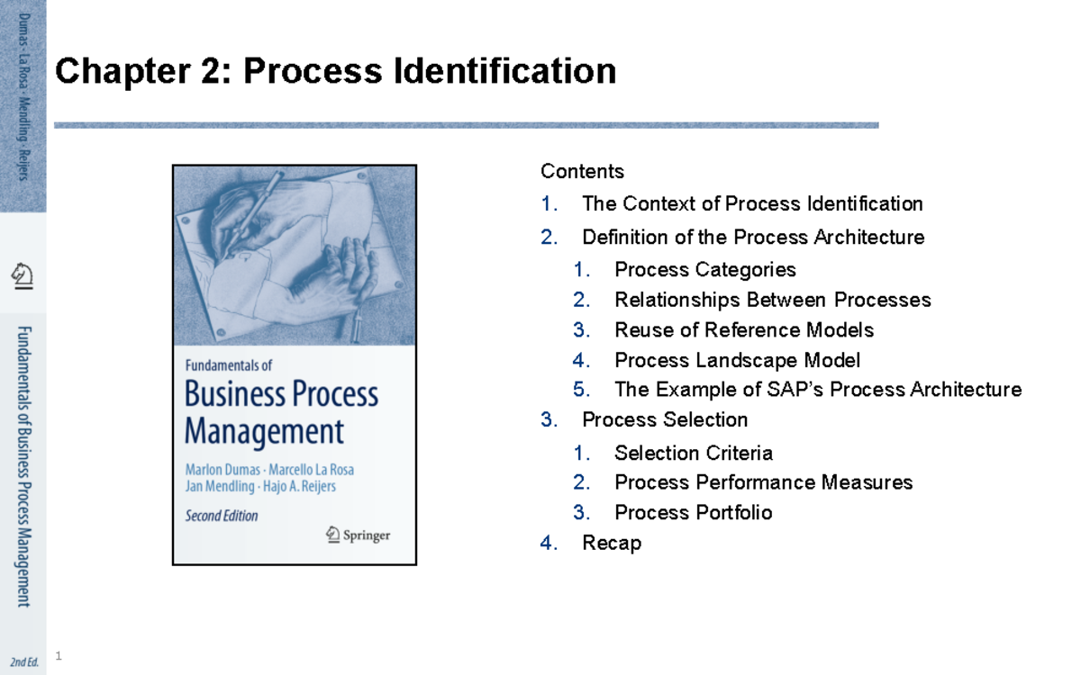 Chapter 02-Process Identification - Contents The Context of Process ...