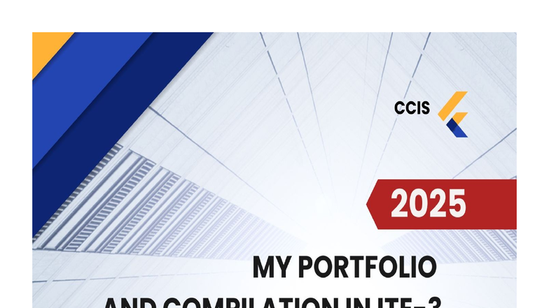 Portfolio Compilation for ITE 3 & ITE 4 Computer Programming - Studocu