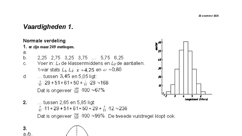 V1 - Vaardigheden 1 - Extra Oefeningen en Normale Verdeling - Studeersnel