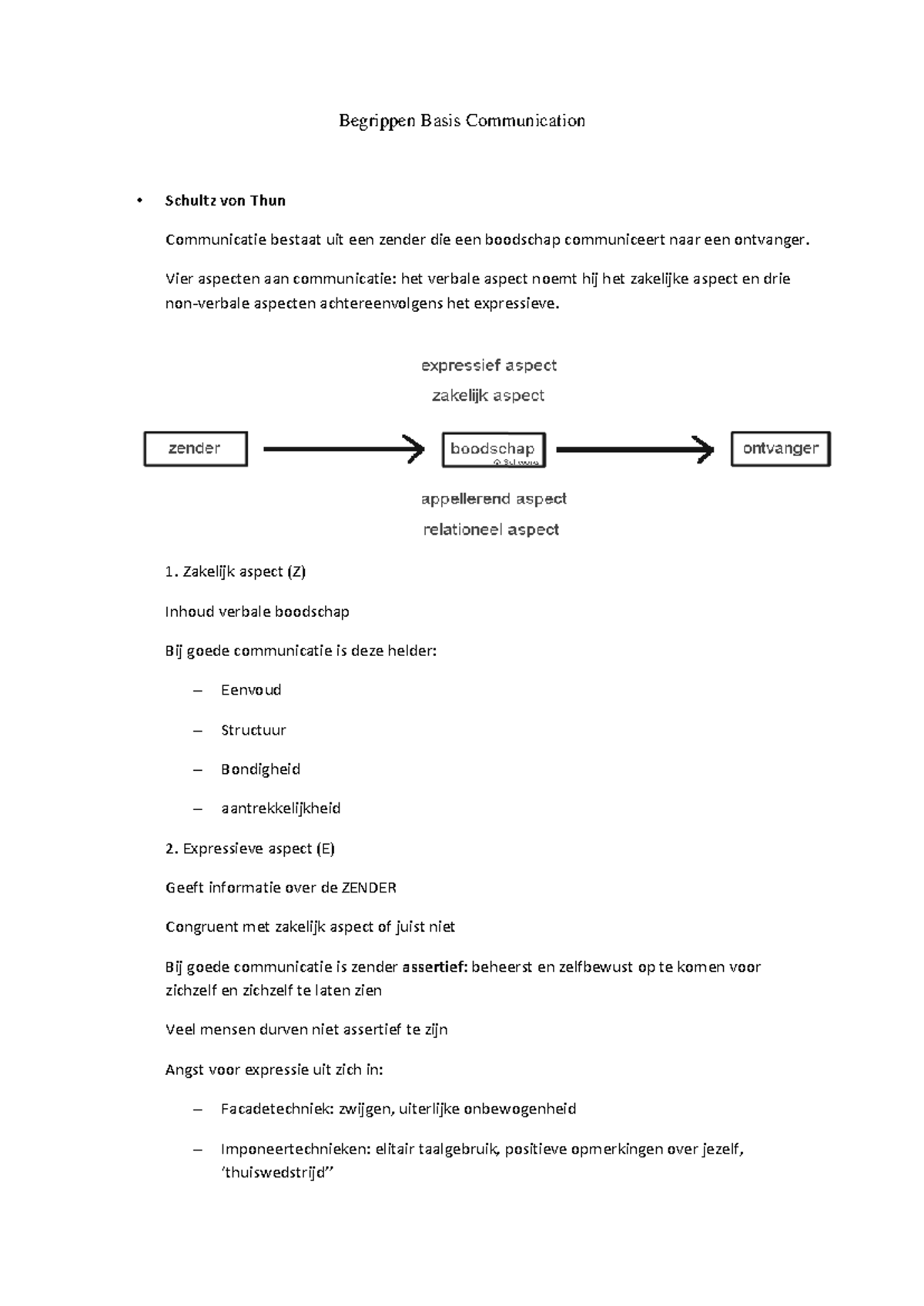 Samenvatting Communicatietheorie: Begrippen & Aspecten van communicatie ...