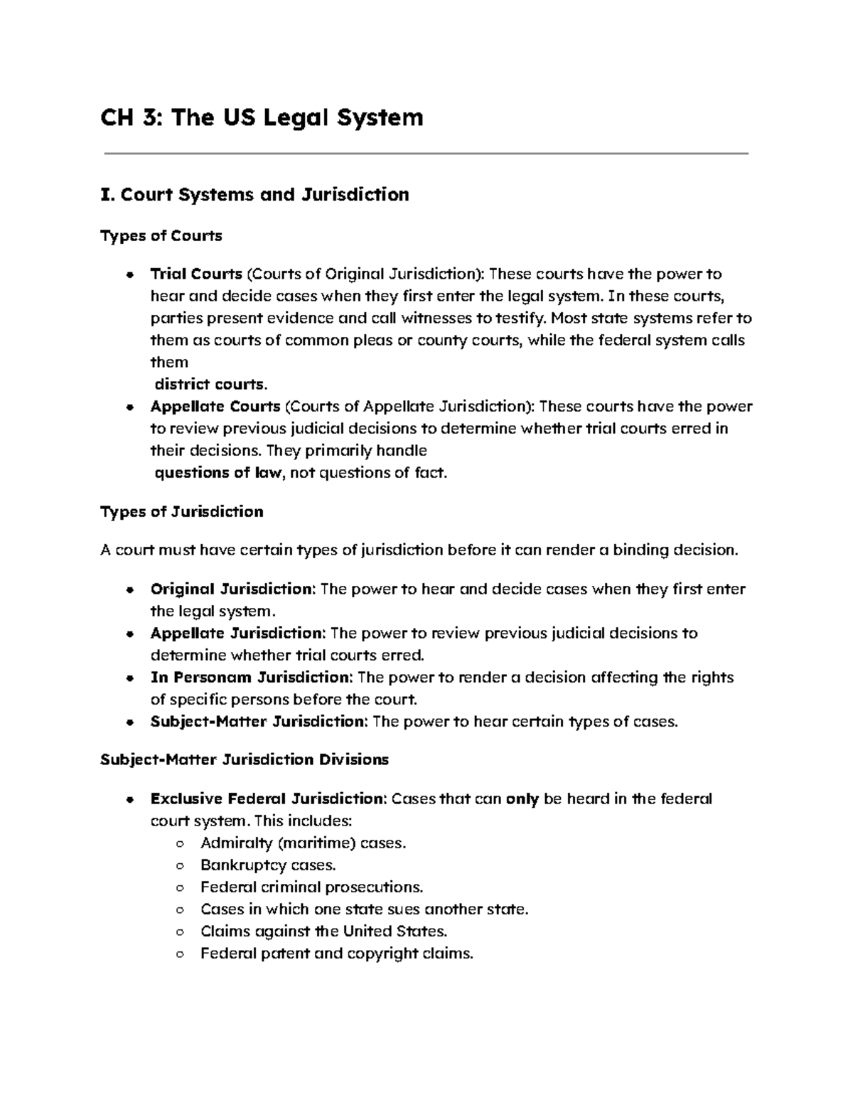 Contract Law Overview: Capacity, Legality, and Dispute Resolution (CH 3, 4, 13, - Studocu