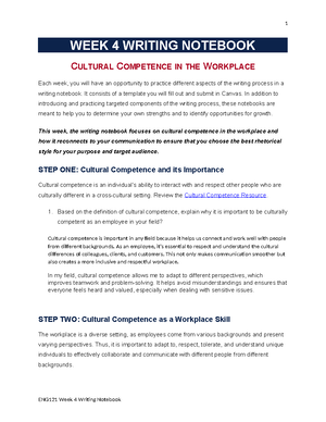 [Solved] This week the writing notebook focuses on how to develop a ...