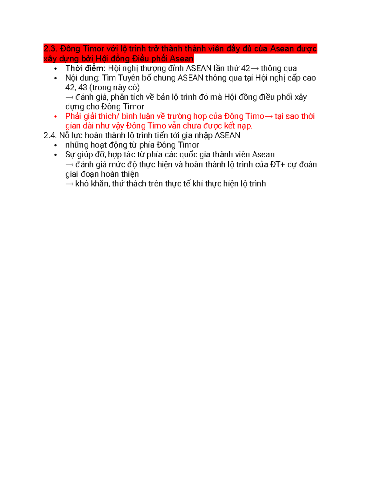 2.3. Phân Tích Lộ Trình Đông Timor Gia Nhập ASEAN - BTN Asean - Studocu