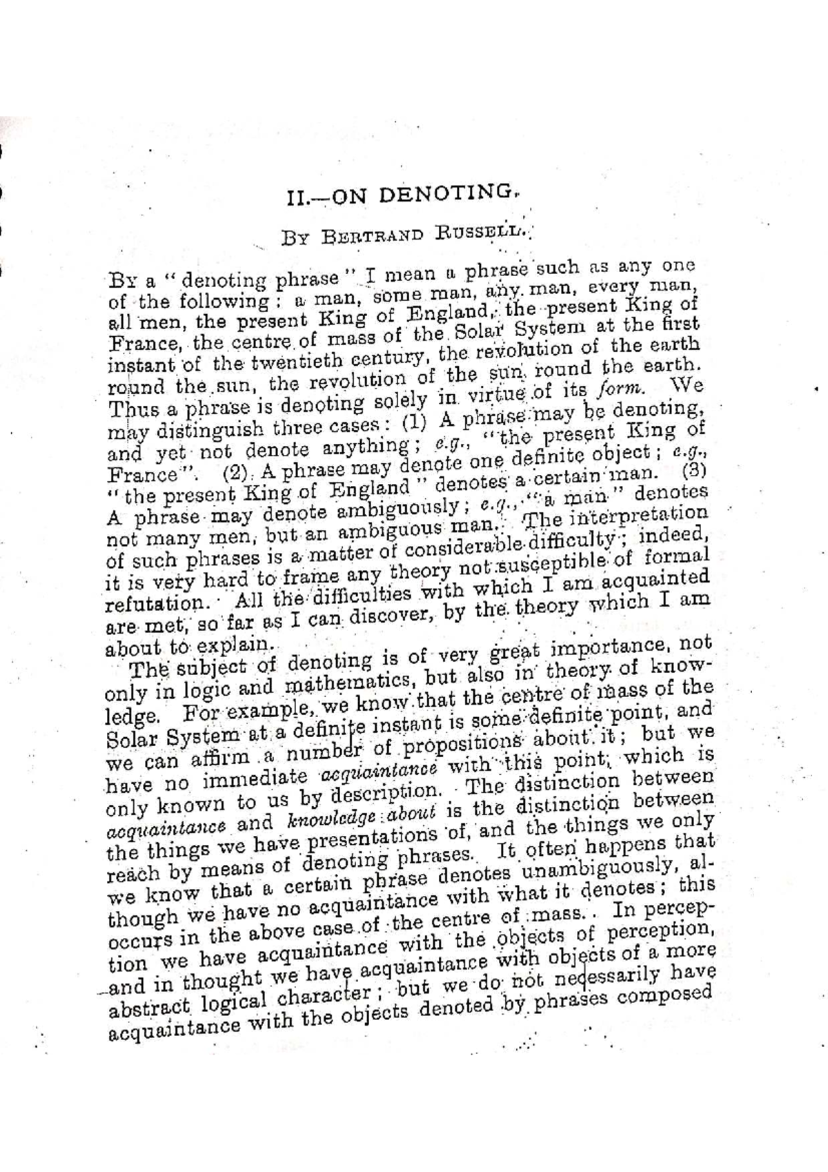 DENOTING PHRASES IN LOGIC: A STUDY OF RUSSELL'S THEORIES - Studocu