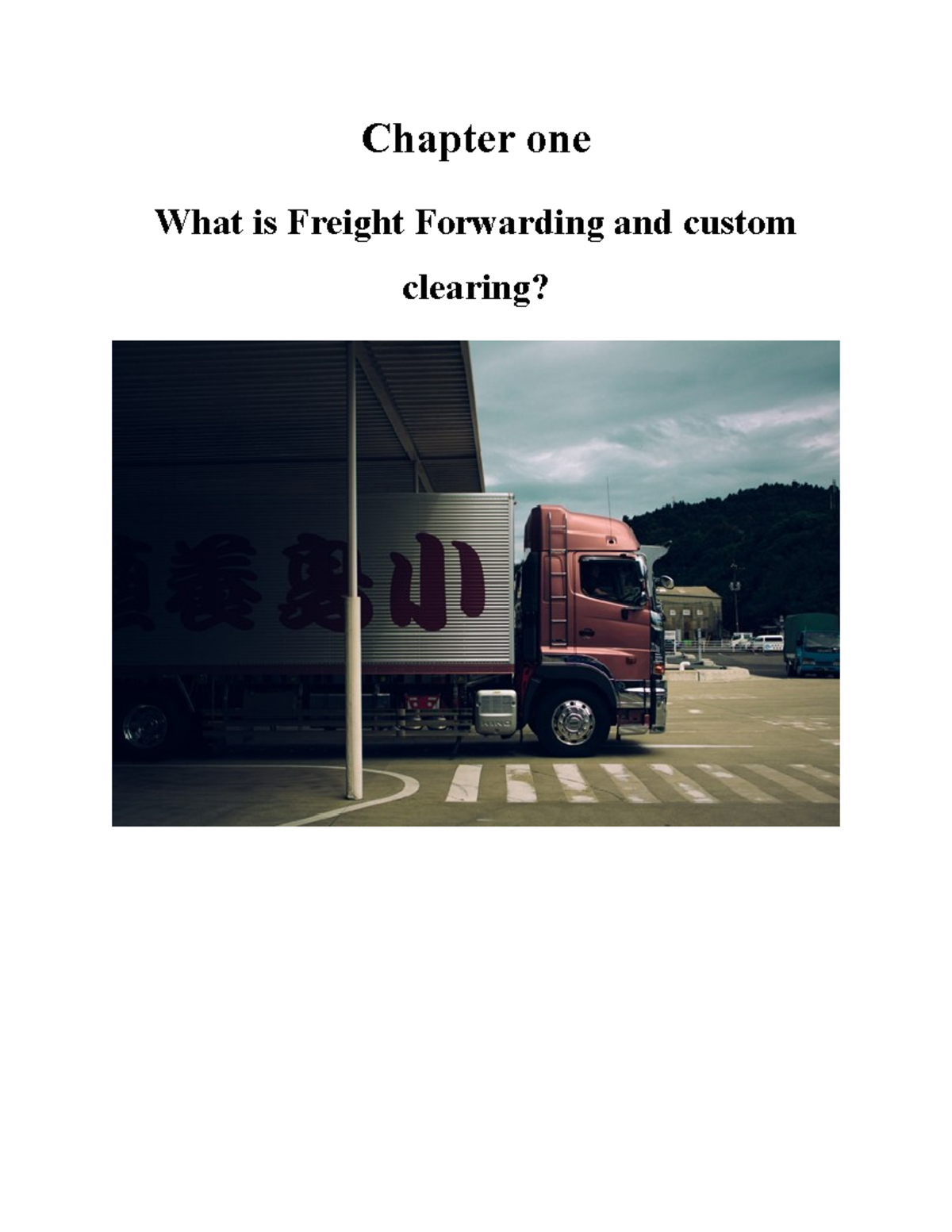 Freight Forwarding & Customs Clearance Overview (Course Code: LOG101 ...
