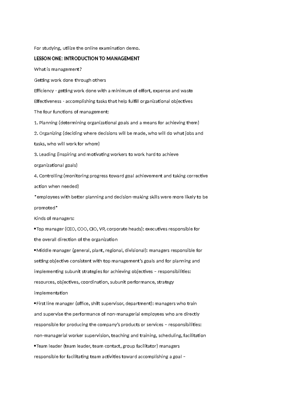Management 101: Key Concepts and Strategies for Success in MGT 101 ...