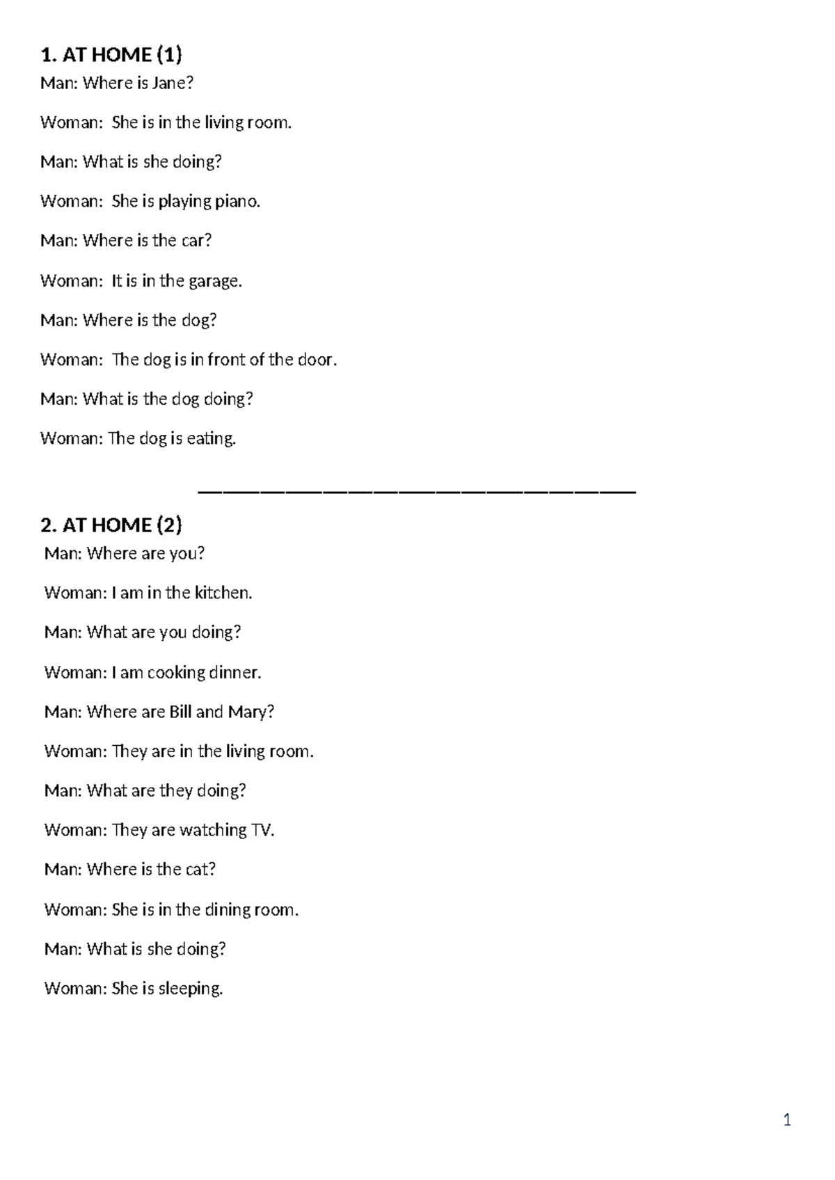Listening Practice: At Home, Locations, and Conversations (CHO XU ...
