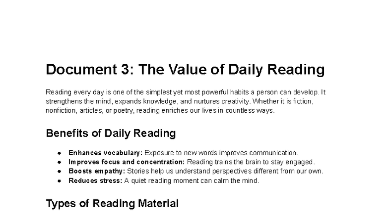 Daily Reading Benefits and Tips for All Majors - Studocu