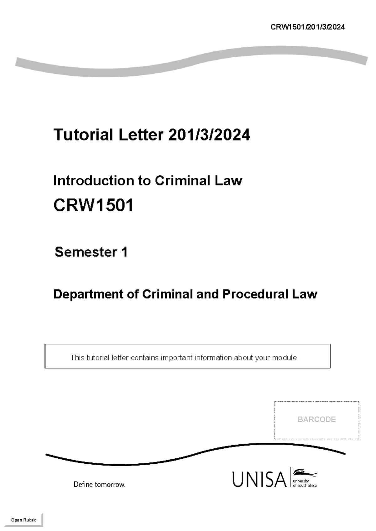 PAR1501 Study Guide: Intro to Paralegal Studies & Criminal Law - Studocu