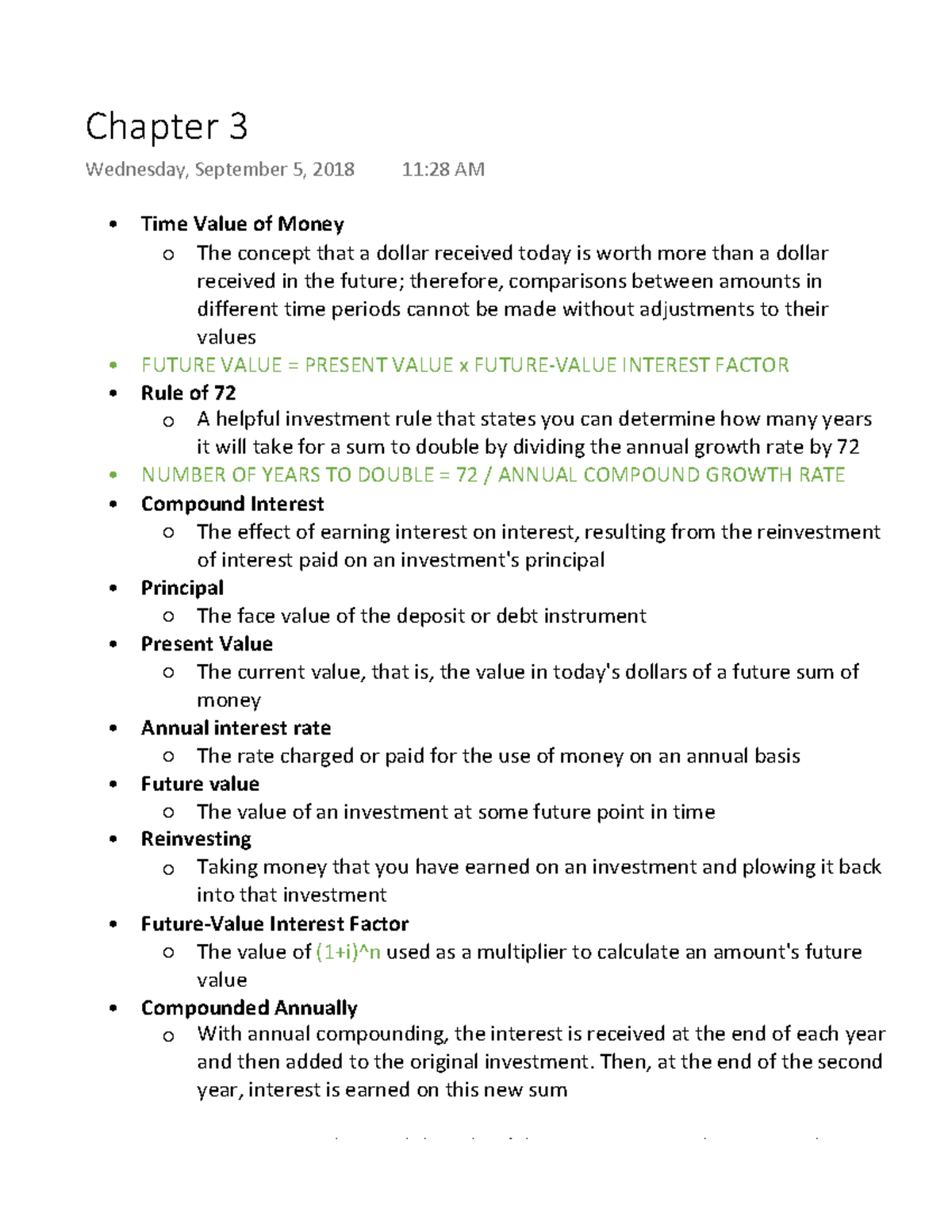 Chapter 3 Lecture Notes PFP - Chapter 3 Wednesday, September 5, 2018 11 ...
