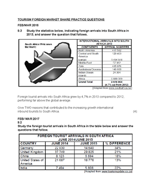 Tourism Nov 2022 Eng - MARKS: 200 TIME: 3 hours This question paper ...
