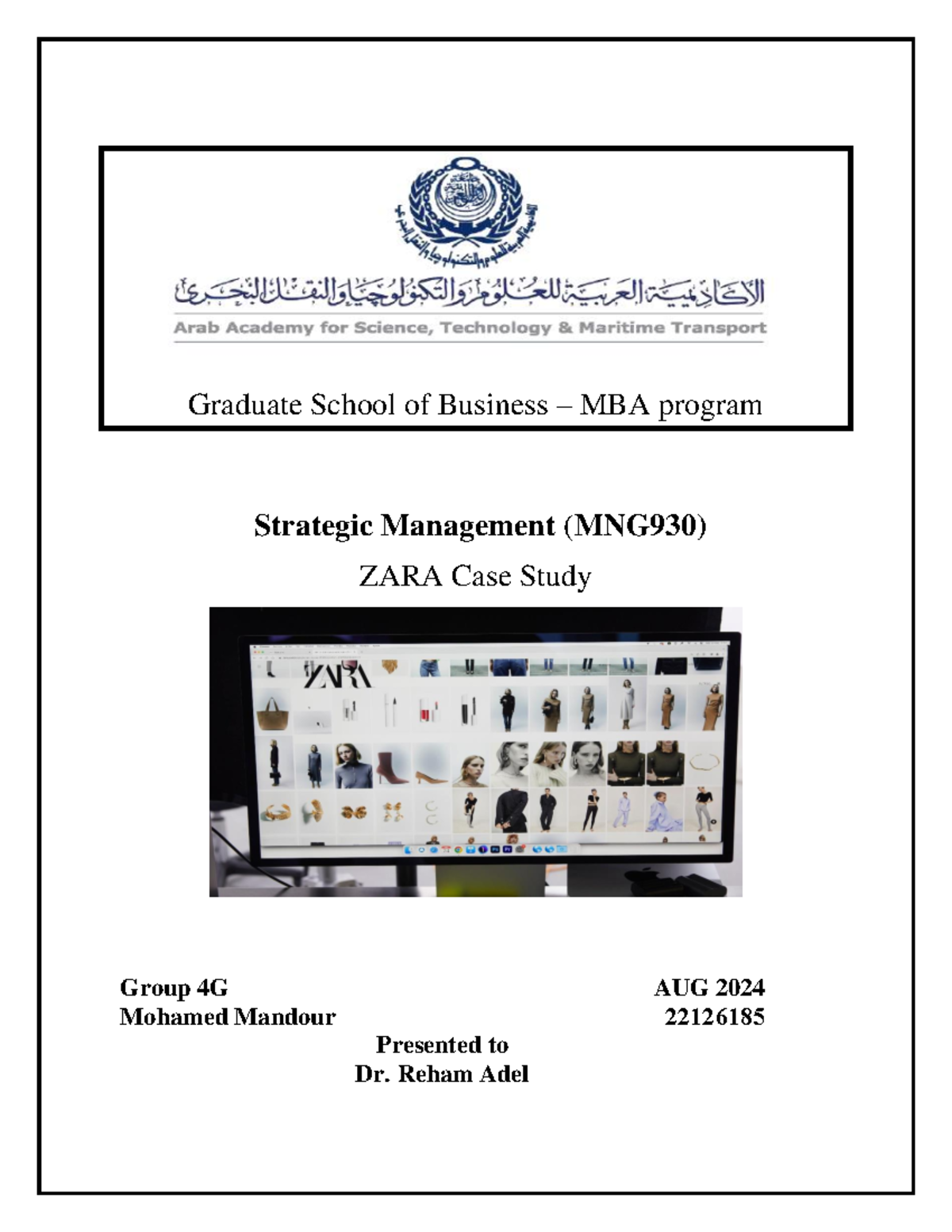ZARA Case Study Analysis for Strategic Management (MNG930) - Studocu