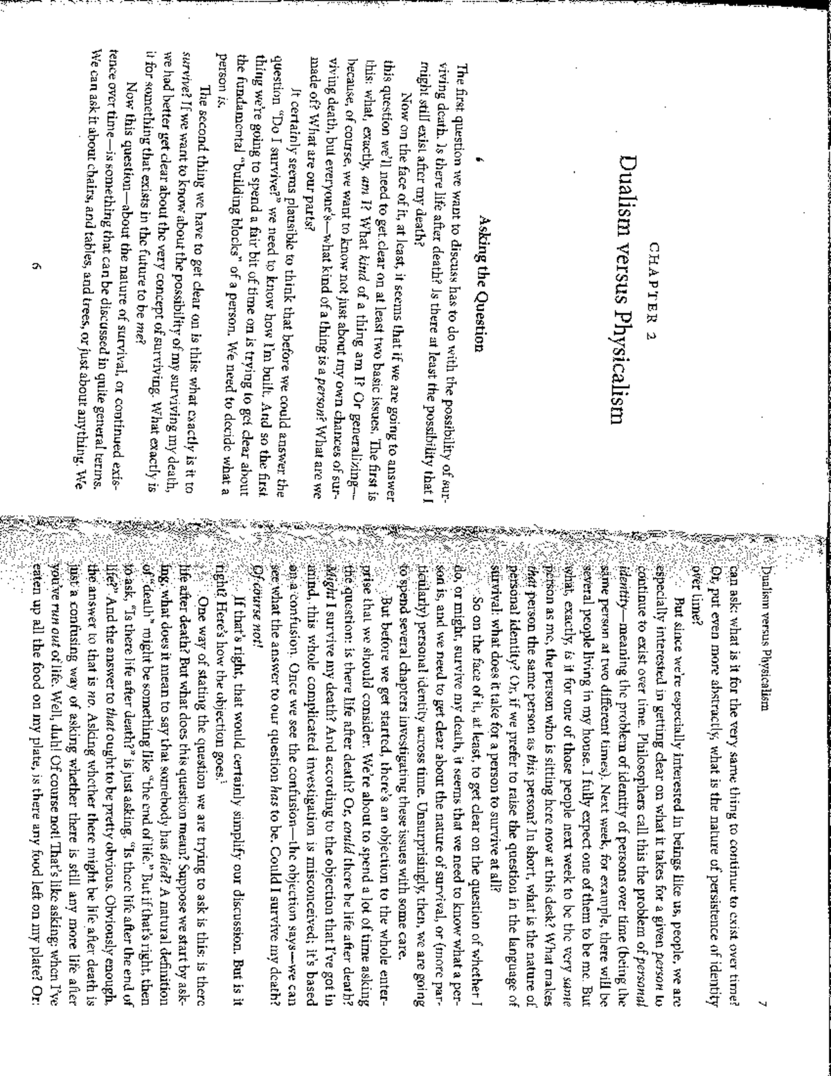 Comprehensive Study Guide for Course XYZ: Dualism vs. Physicalism - Studocu