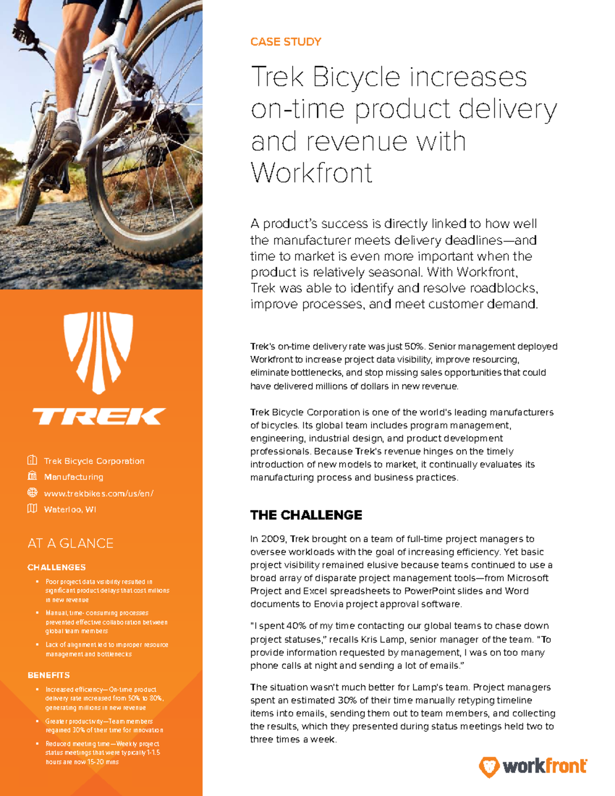CASE STUDY: Trek Bicycle's Revenue Growth with Workfront Implementation ...