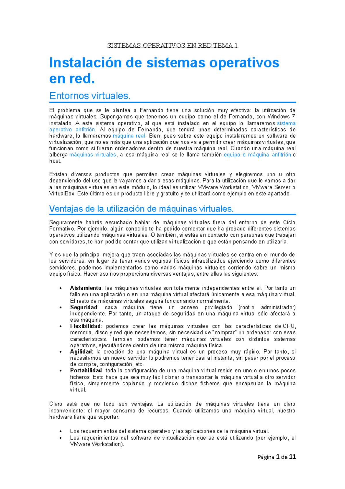 Sistemas Operativos EN RED TEMA 1 - SISTEMAS OPERATIVOS EN RED TEMA 1 Instalación de sistemas ...