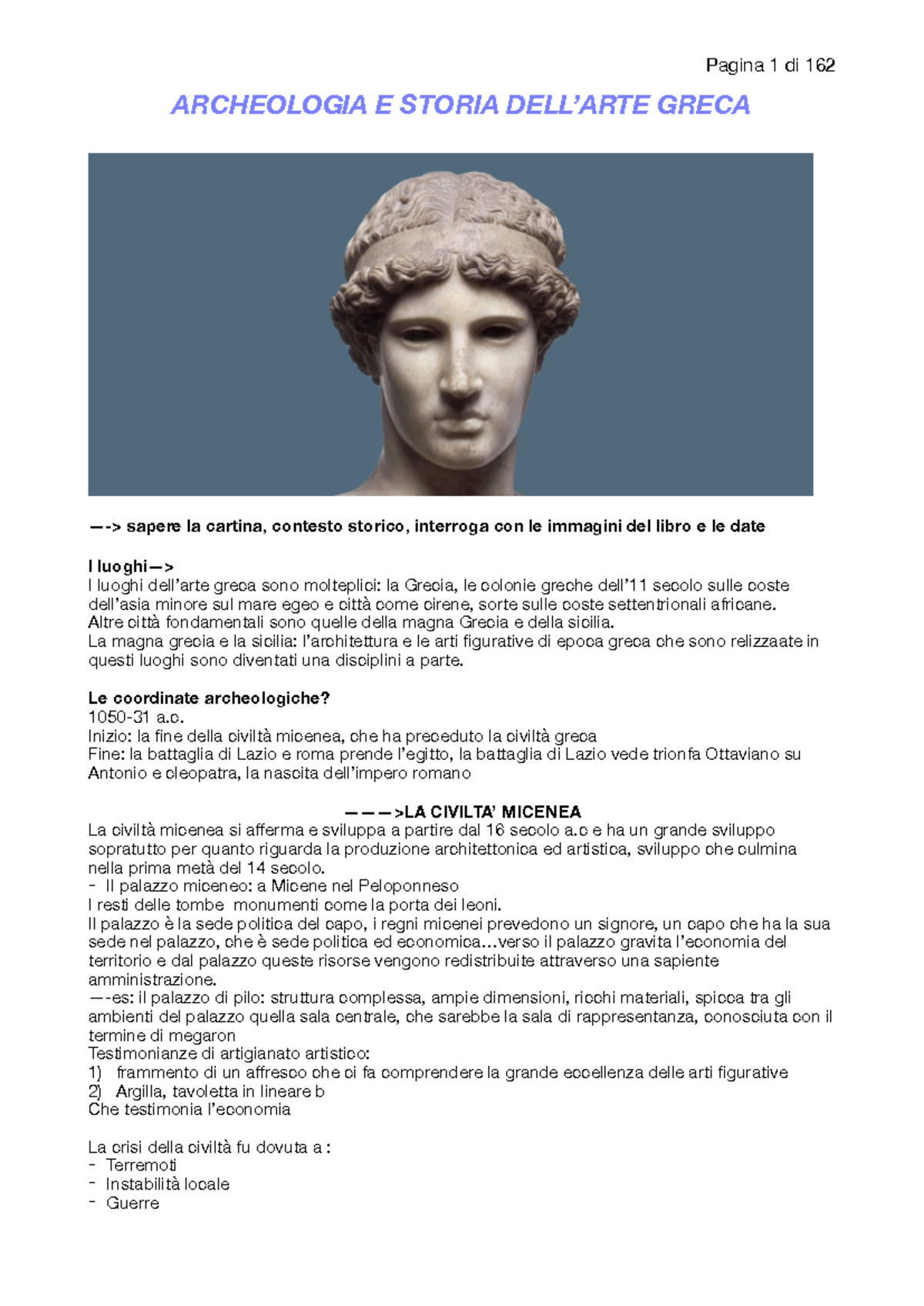 Archeologia dell'arte greca, C.Conti 2021-2022 - ARCHEOLOGIA E STORIA ...