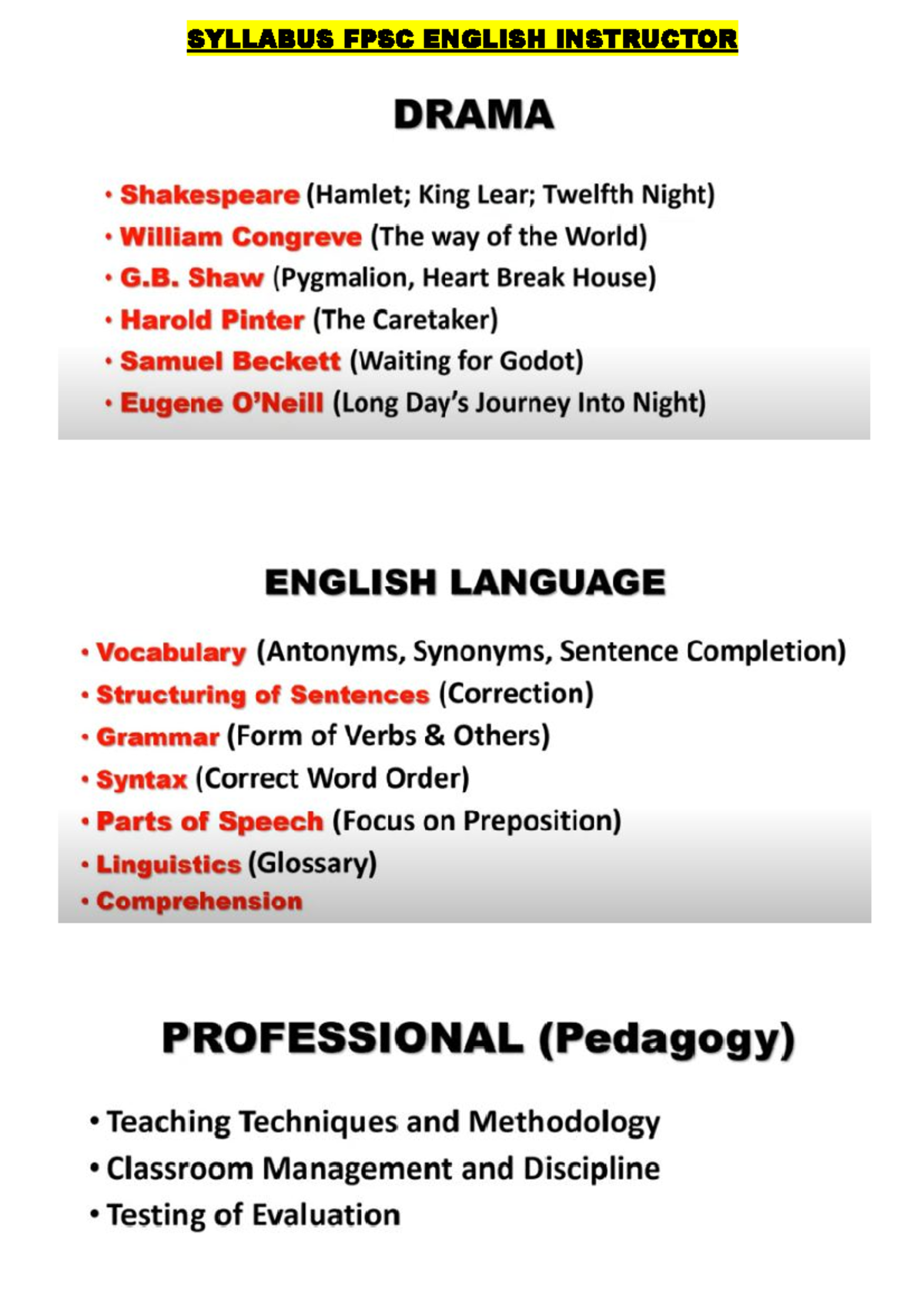 Syllabus FPSC - STUDY MATERIAL - English II (Reading and Writing Skills ...