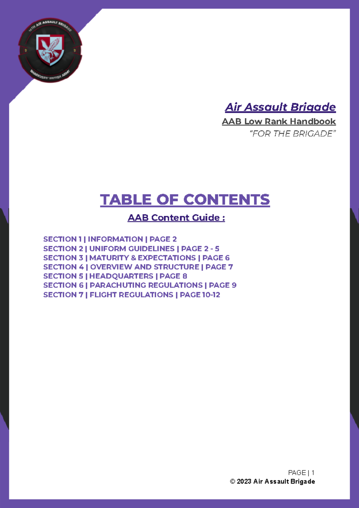 [AAB] Comprehensive Low Rank Guide for Personnel - Studocu