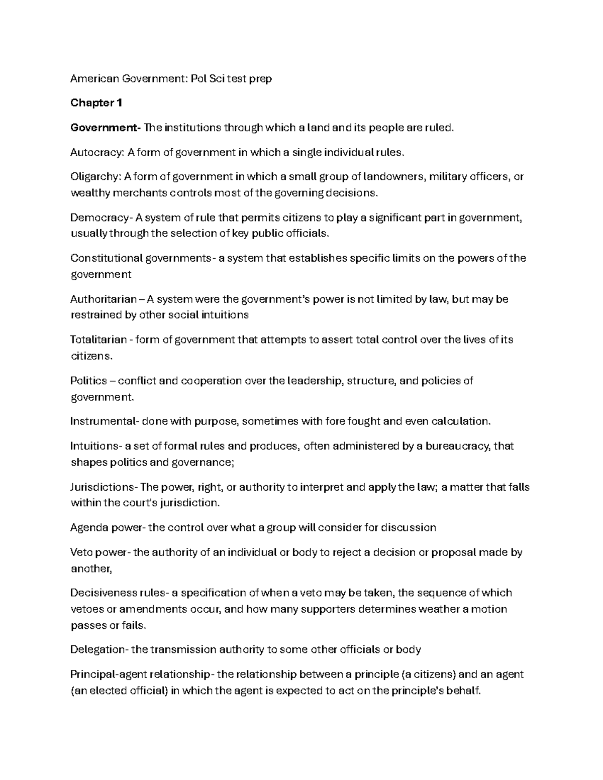 American Government: Pol Sci Test Prep - Foundations of Federalism ...