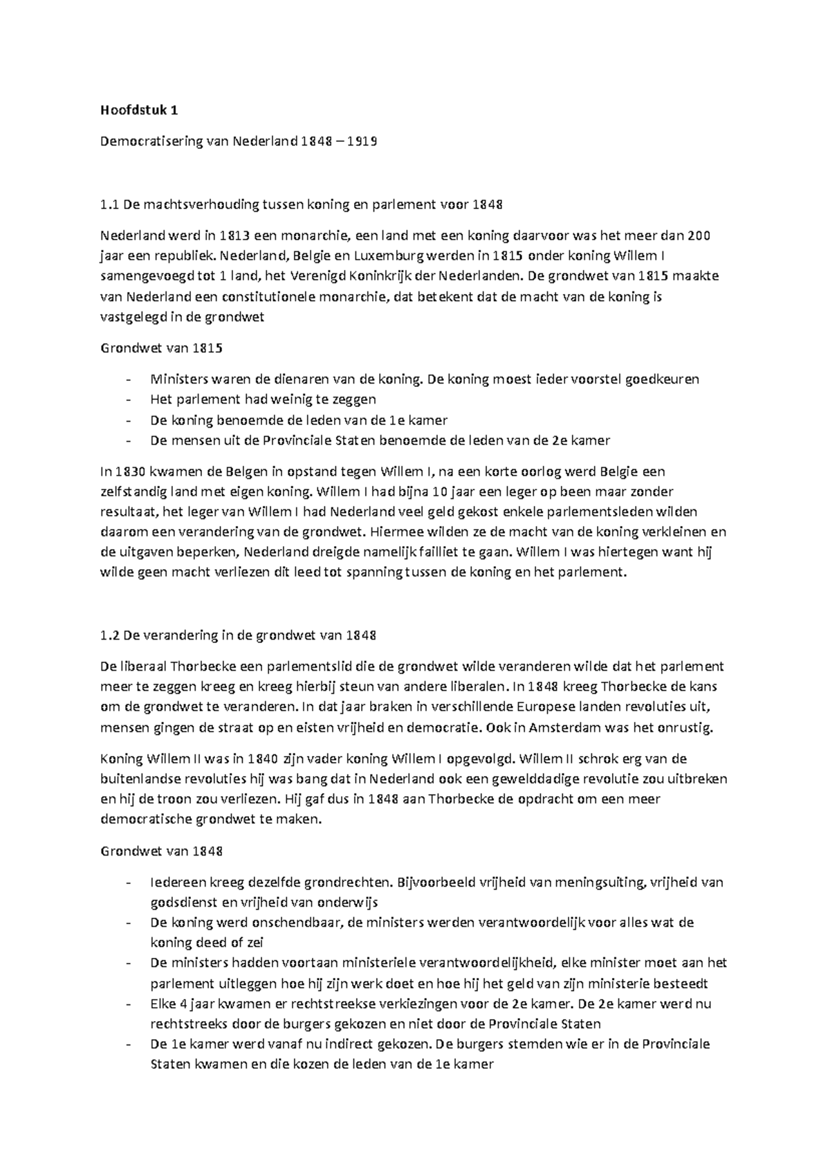 Samenvatting Geschiedenis Examenstof 4 Vmbo-T: Democratisering en ...