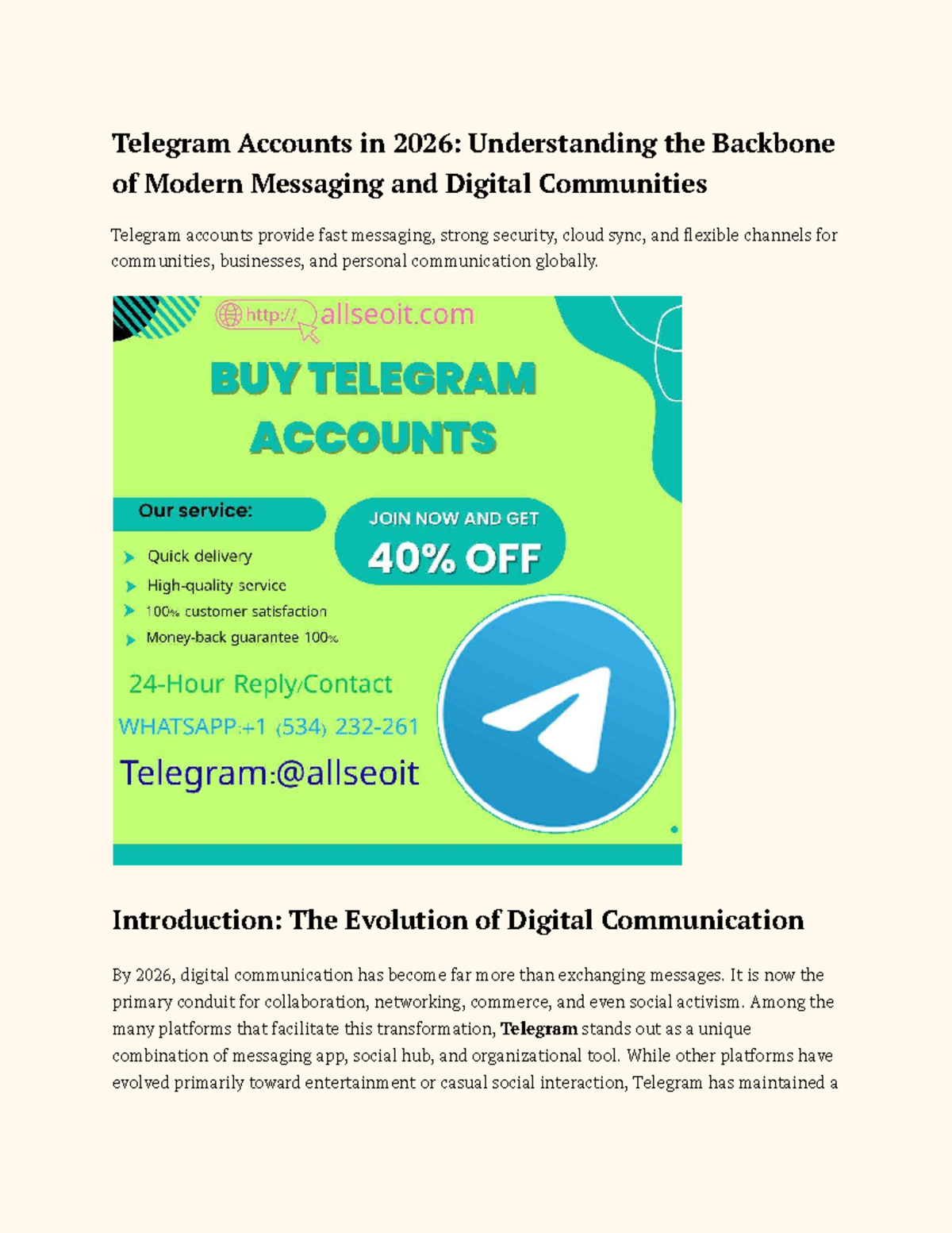 The 17 Ultimate Guide to Safely Buying Telegram Accounts in 2026 - Studocu