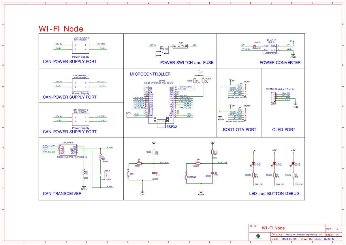 Schematic Wifi Node - Mau Bao Cao Thuc Hanh - MTS- SW 1 3 2 +5V 12V_GND 12V XL OUT- 4 1 IN+OUT+ ...