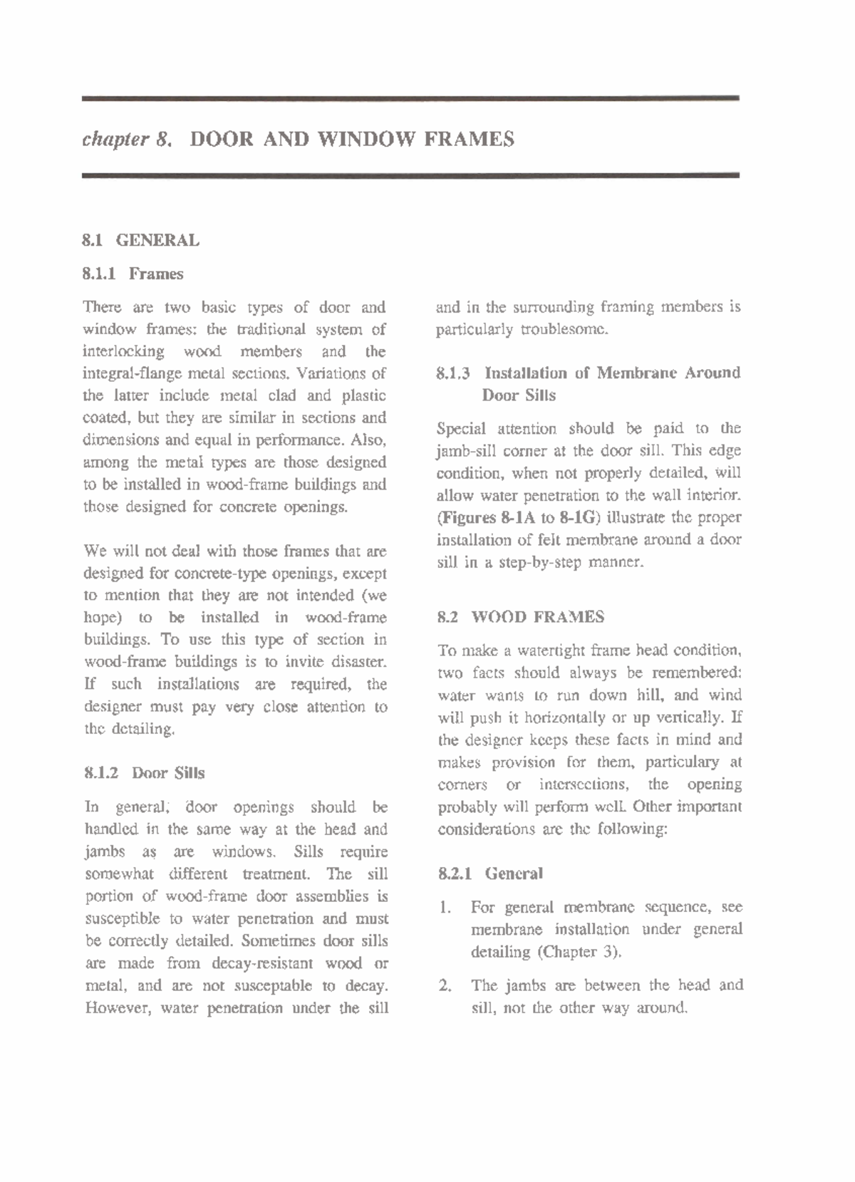 Wood & Metal Door and Window Frames - Chapter 8 Overview - Studocu