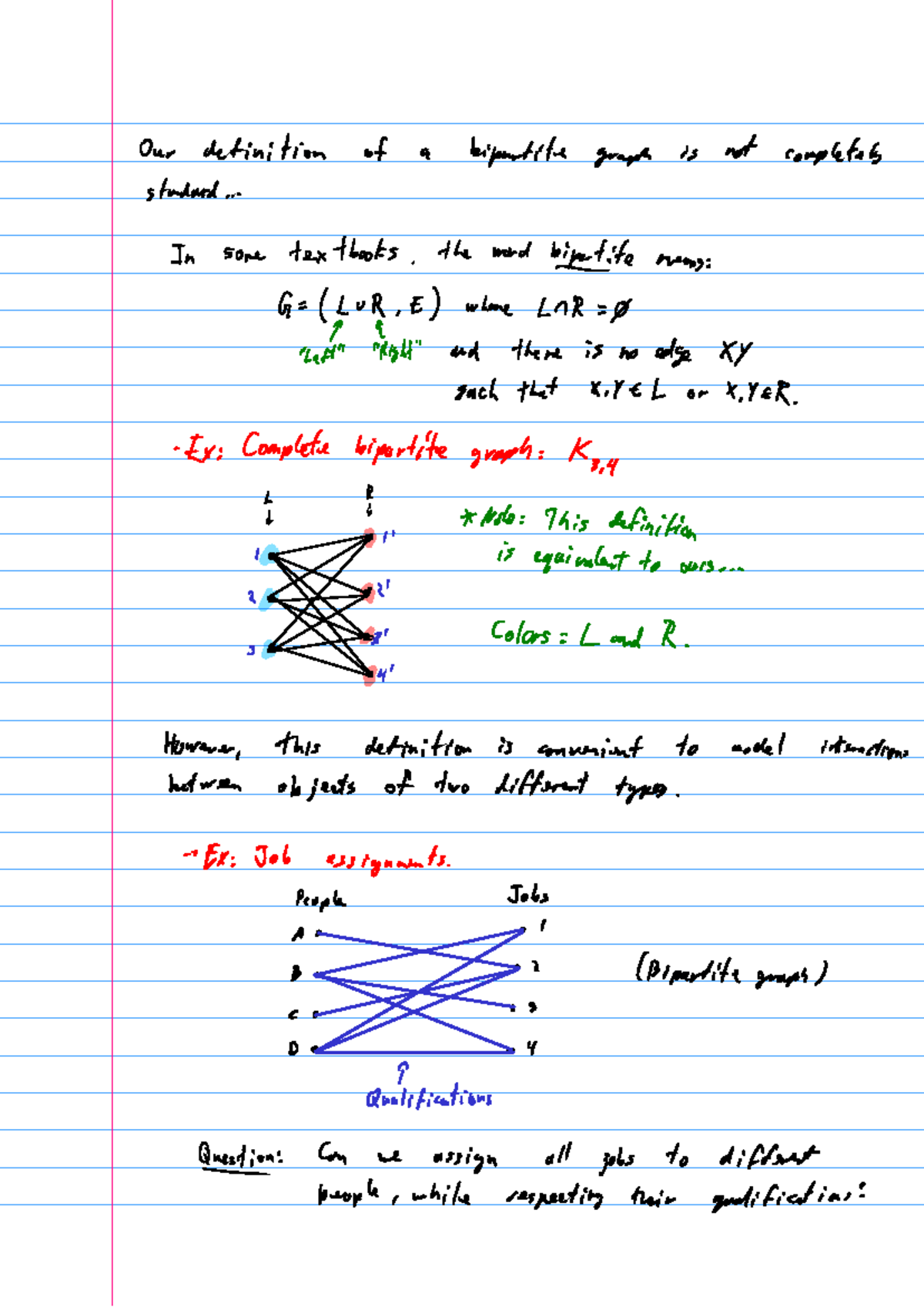 Lec 22 Notes: Understanding Bipartite Graphs and Euler Trails - Studocu