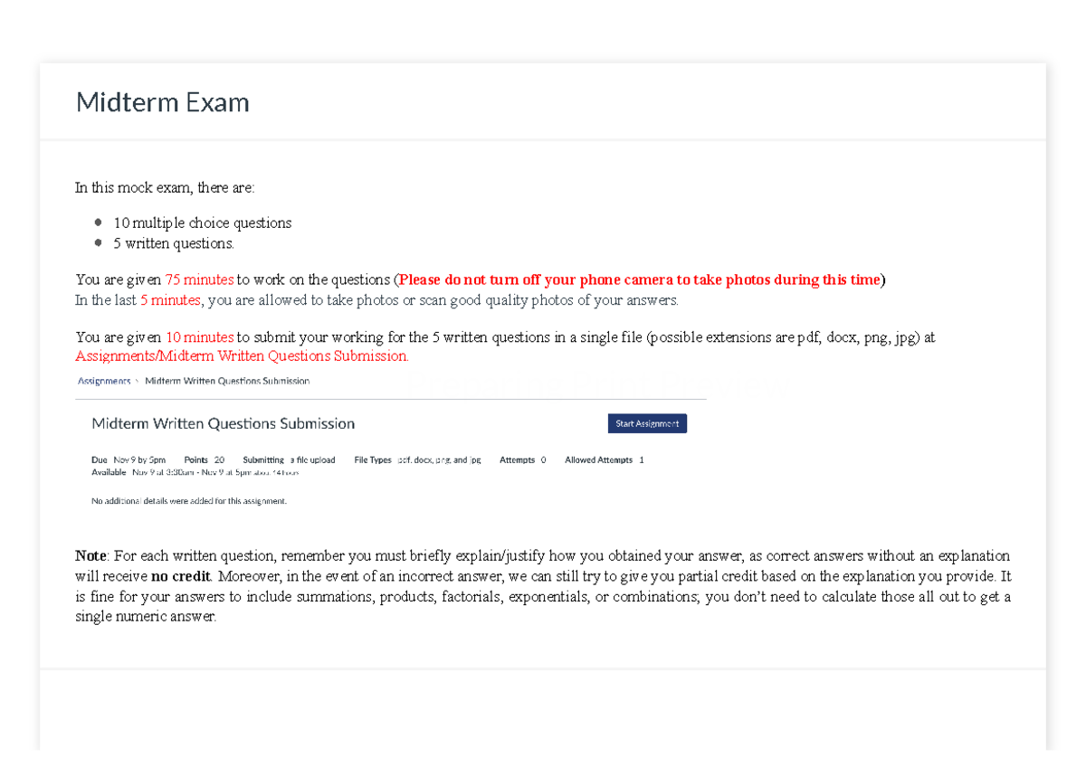 Midterm Exam - Đề thi giữa kì CTTT MI2026 Xác suất thông kê - Midterm Exam In this mock exam ...