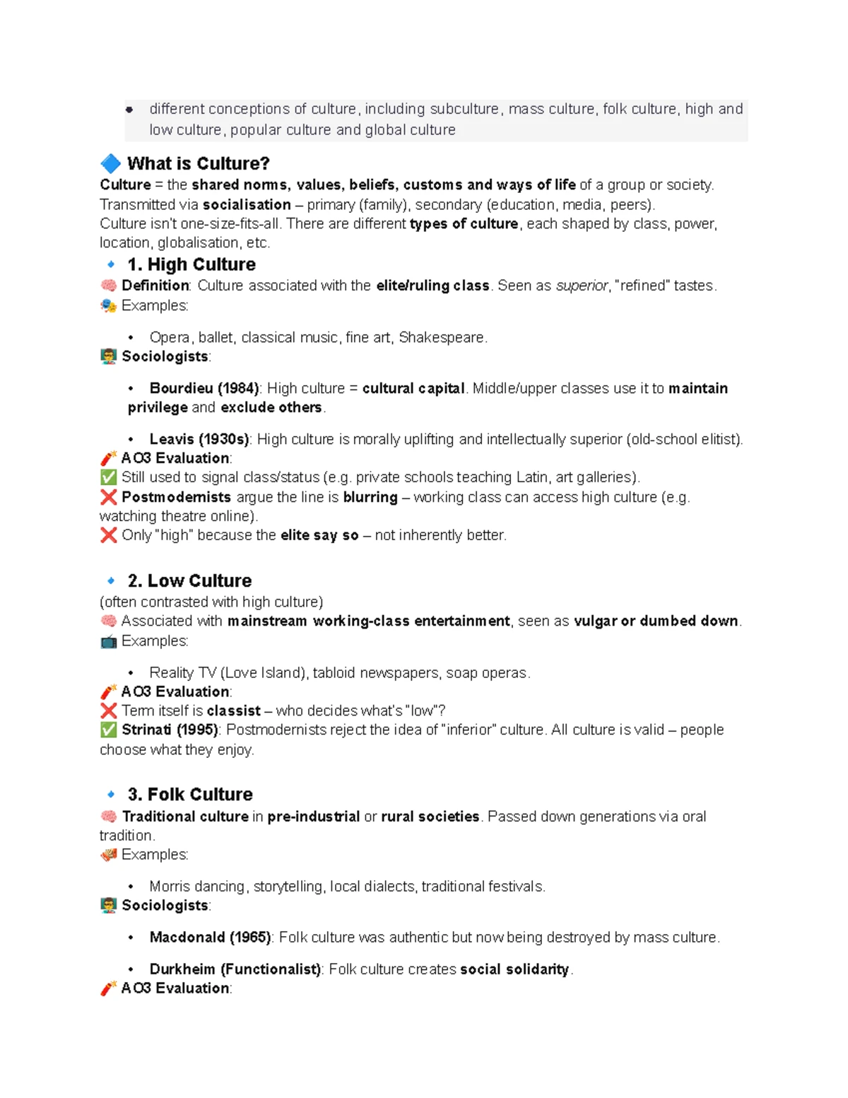 Social Class and Identity Insights — AQA A-Level Sociology Notes - Studocu
