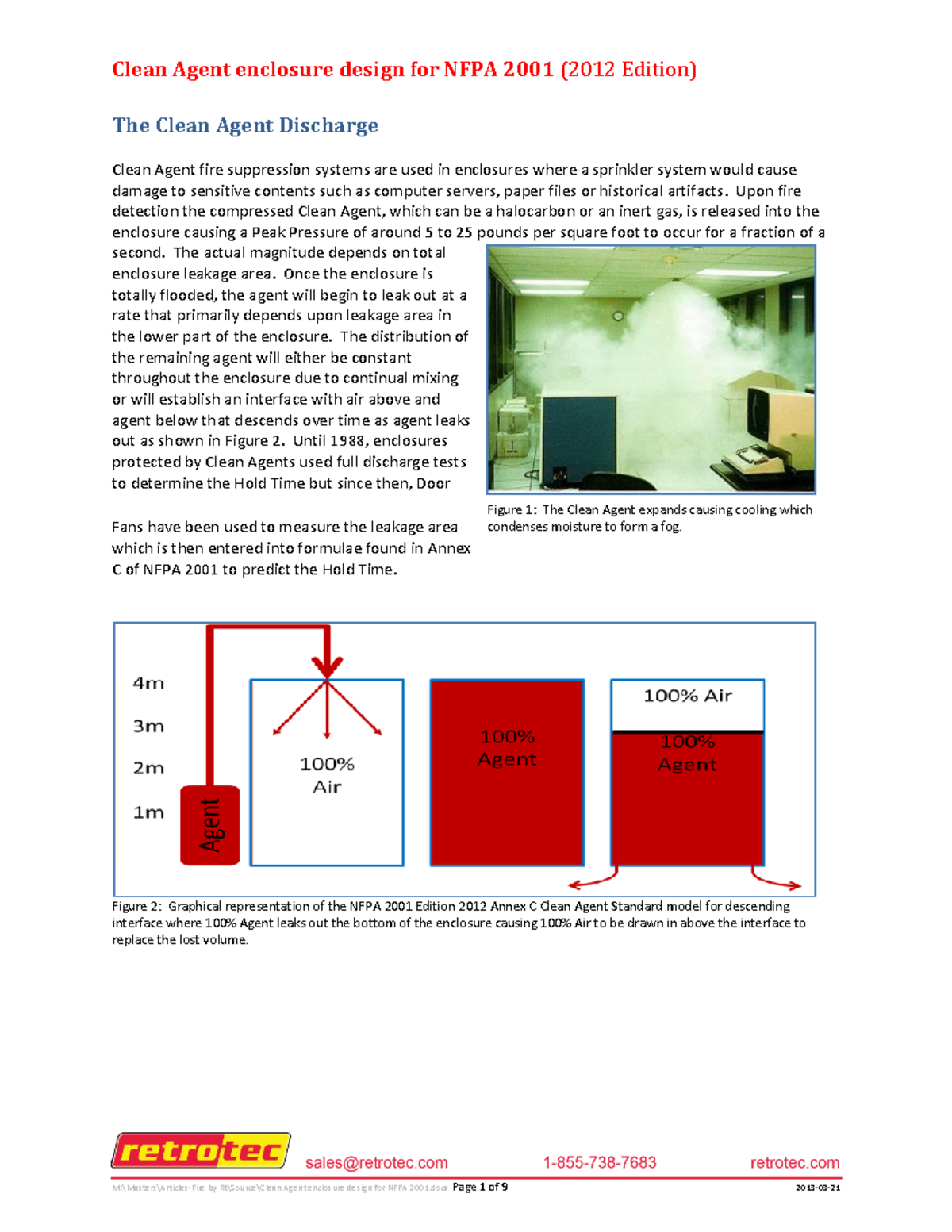 Clean Agent Enclosure Design Insights for NFPA 2001 (2012 Edition ...