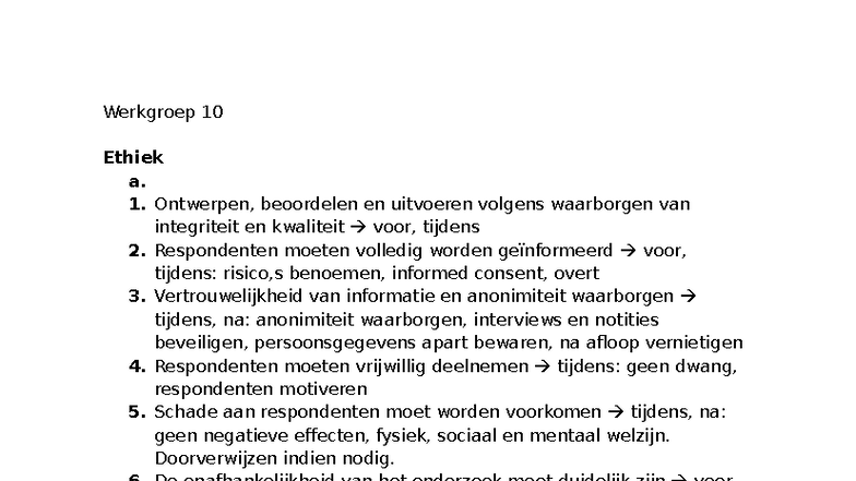 Werkgroep 10: Ethiek en Integriteit in Onderzoek en ...