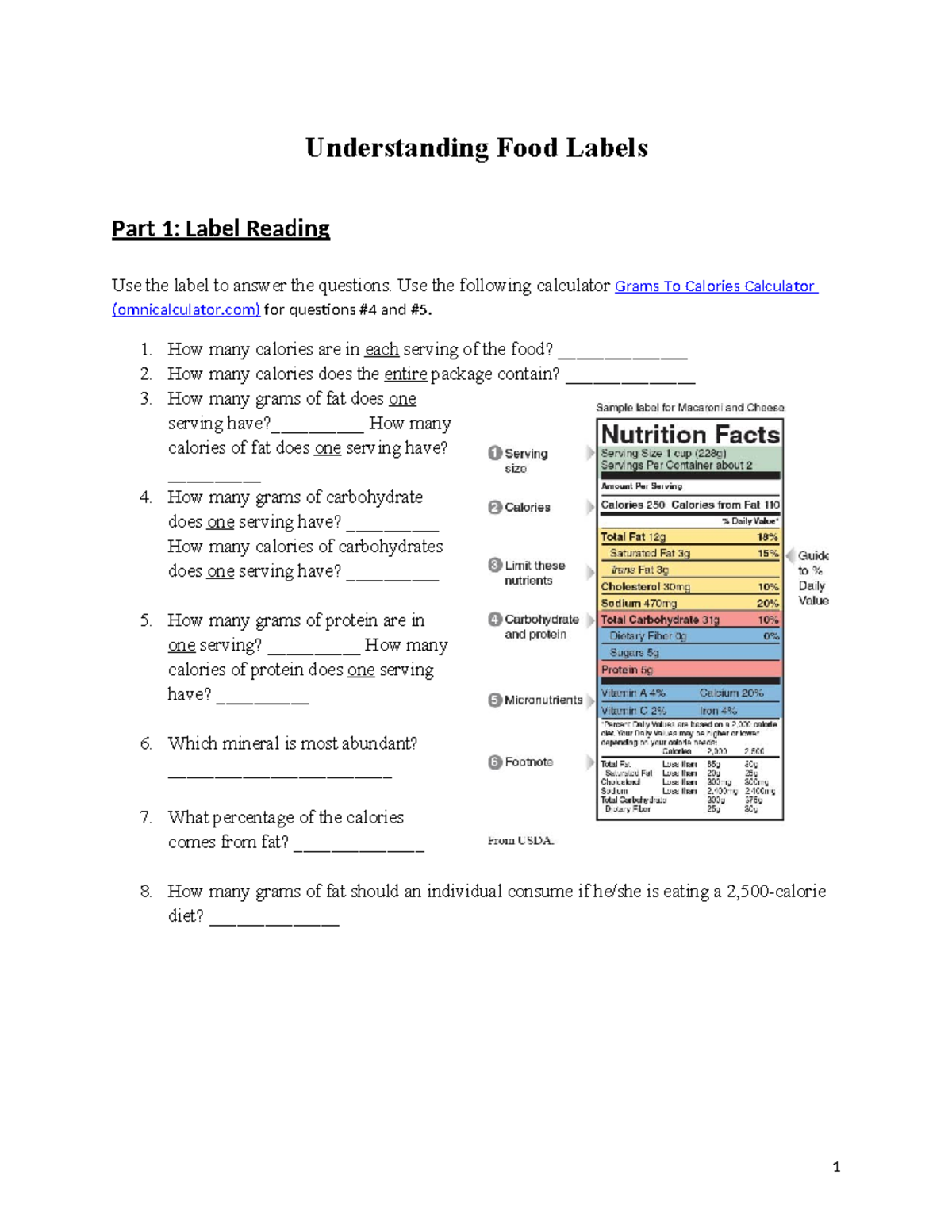 A2.02.1 Understanding Food Labels: A Guide to Label Reading - Studocu