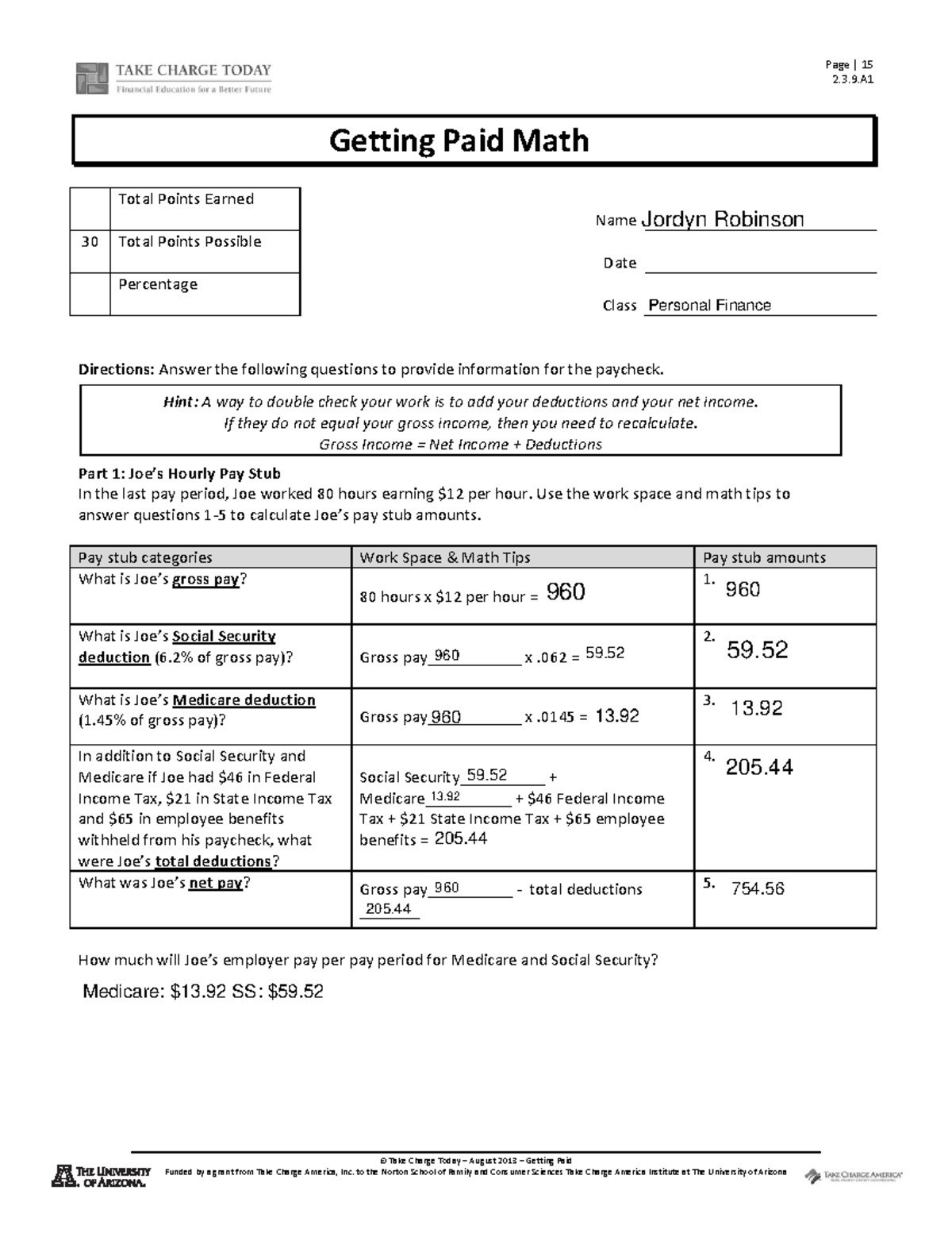 Getting Paid Math - Salary and Hourly Pay Stubs (fvvv) - Studocu