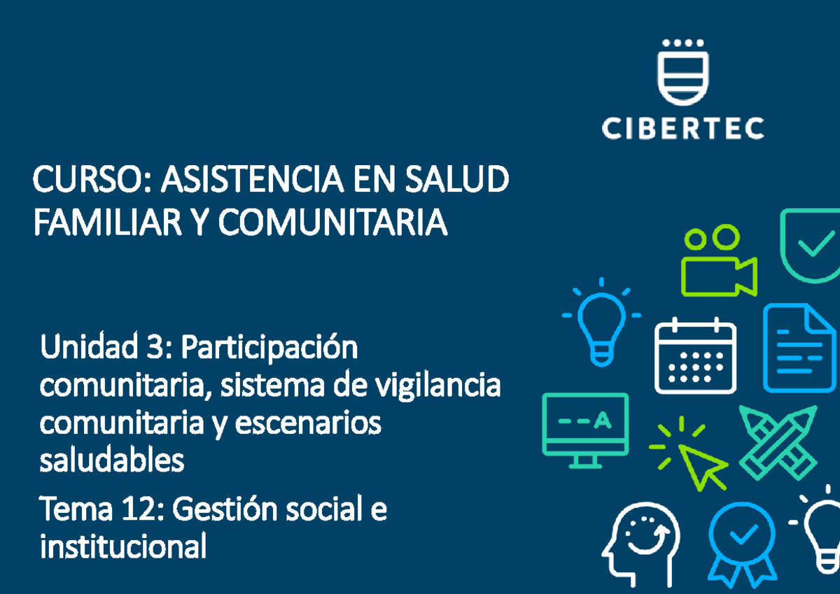 PPT Unidad 03: Gestión Social e Institucional en Salud Familiar (5256 ...