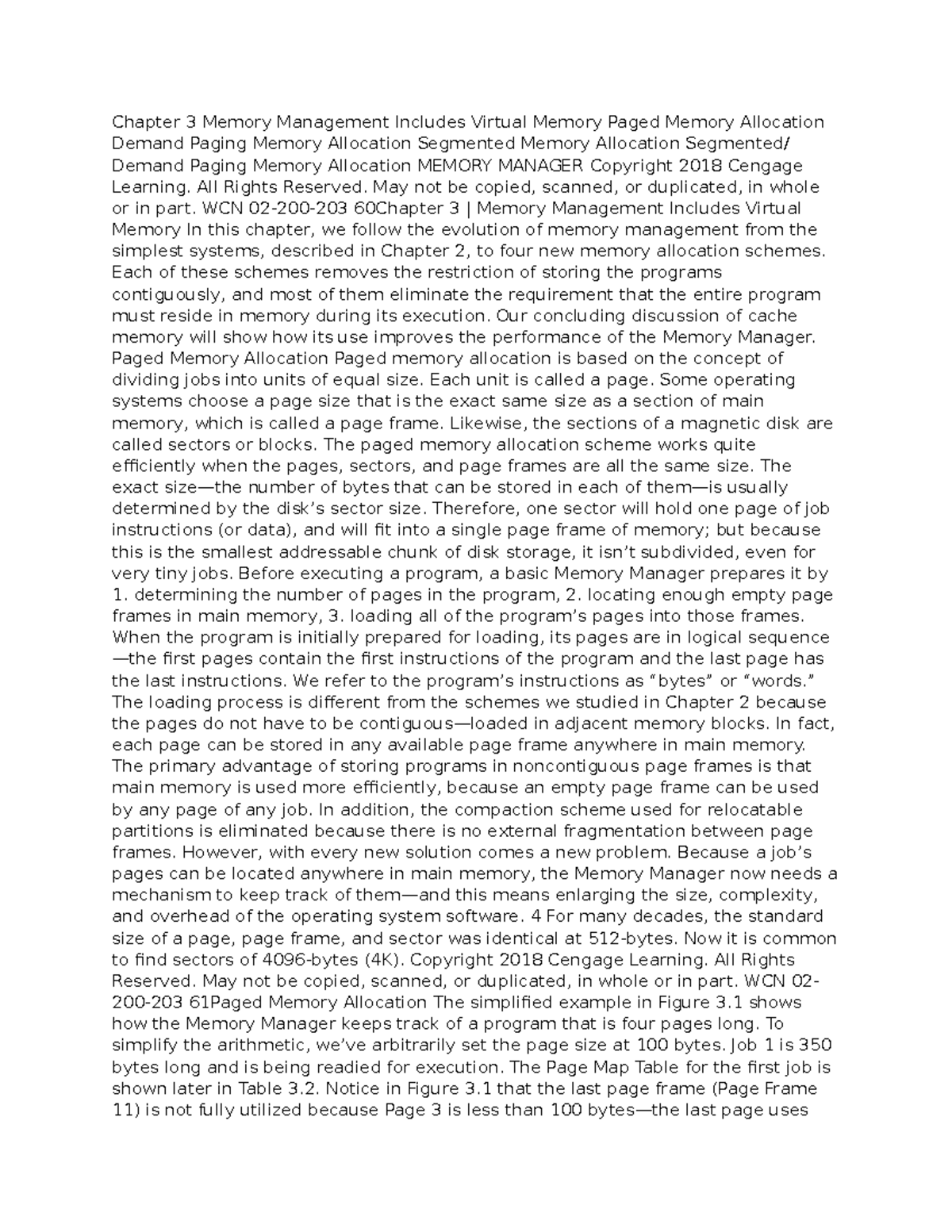 Memory Management: Virtual Memory and Paging (CMPT 425) - Chapter 3 Memory Management Includes ...