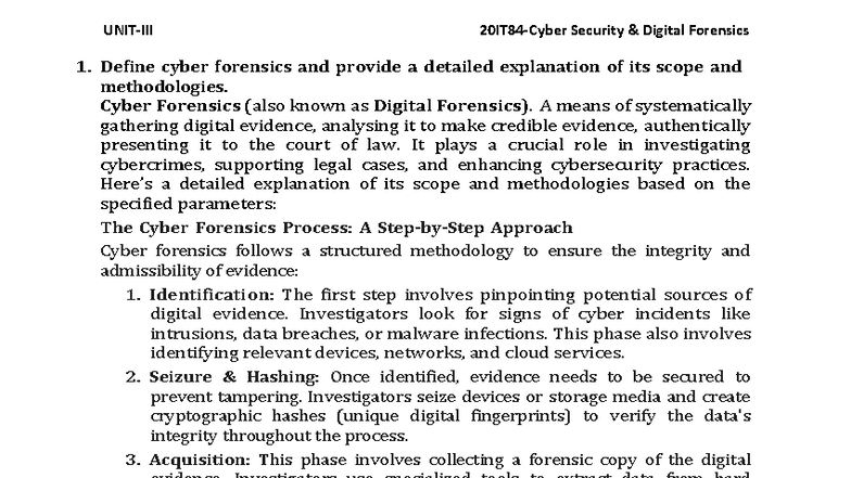 Security Digital Forensics: Comprehensive Guide to Cyber Forensics ...