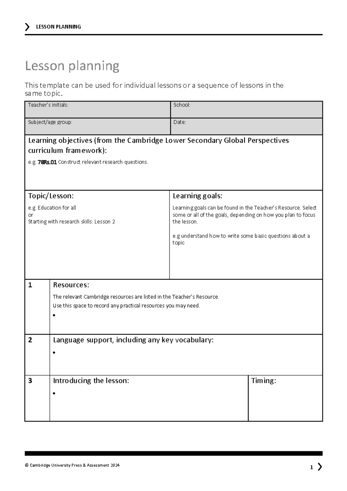 GP8 Lesson Plan Template for Individual or Sequence Lessons - Studocu
