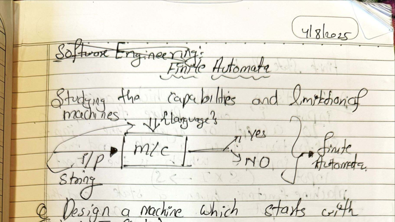 TOC-Notes: Finite Automata Concepts and Design (ENGR 101) - Studocu