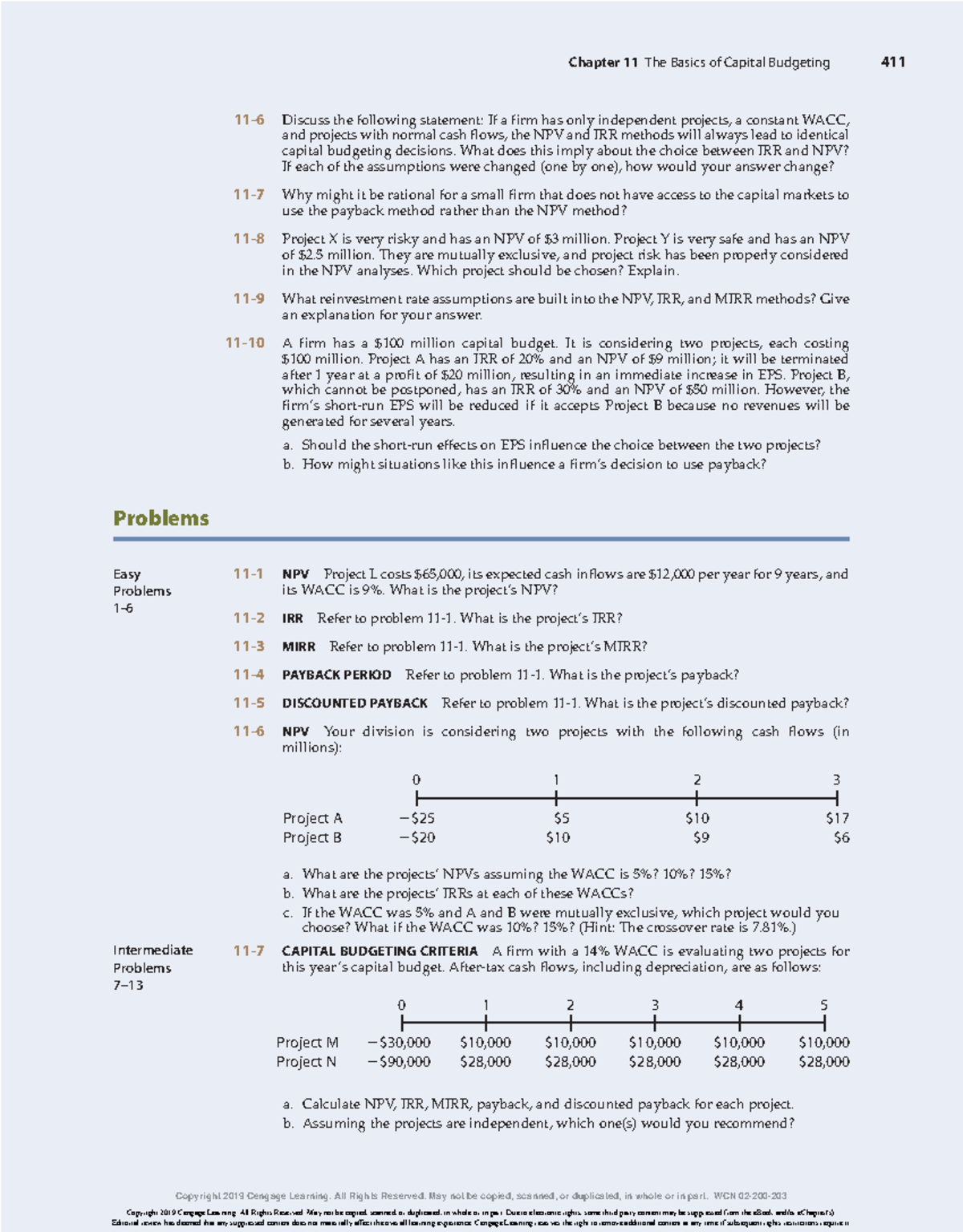 Capital Budgeting Concepts and Problems for Financial Mgmt 151 - Studocu
