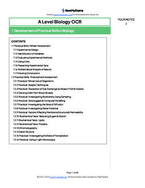 Paper 5 Biology 9700 tips - A level biology - Studocu