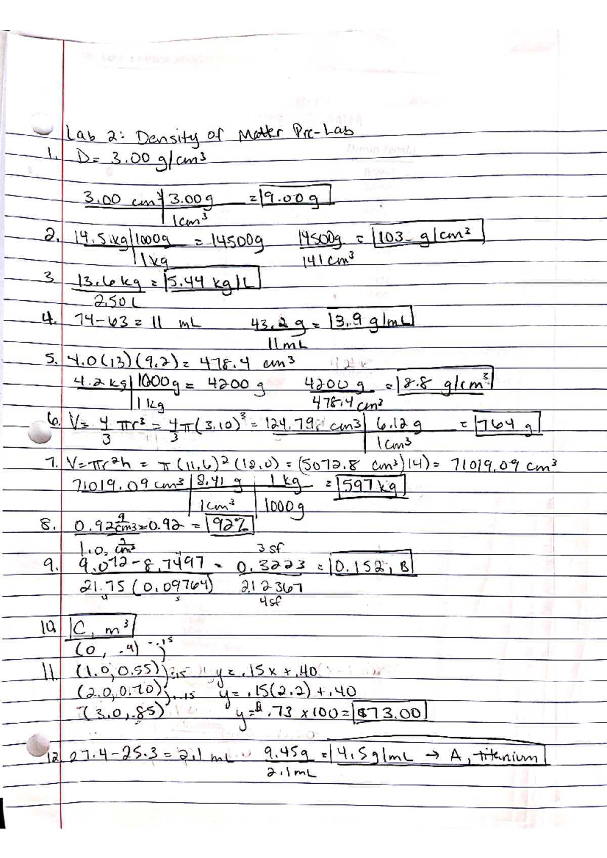 CHEM 101 Lab 2: Exploring Density of Matter - Experimentation Insights ...