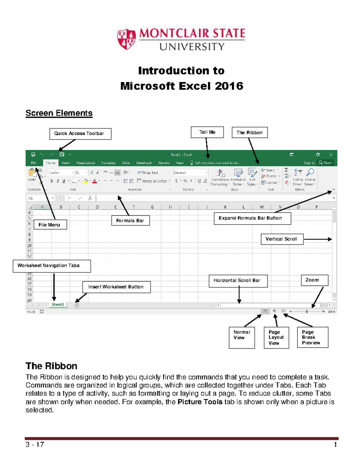Excel 2016 Notes: Intro to Spreadsheets for Computer Science - Studocu