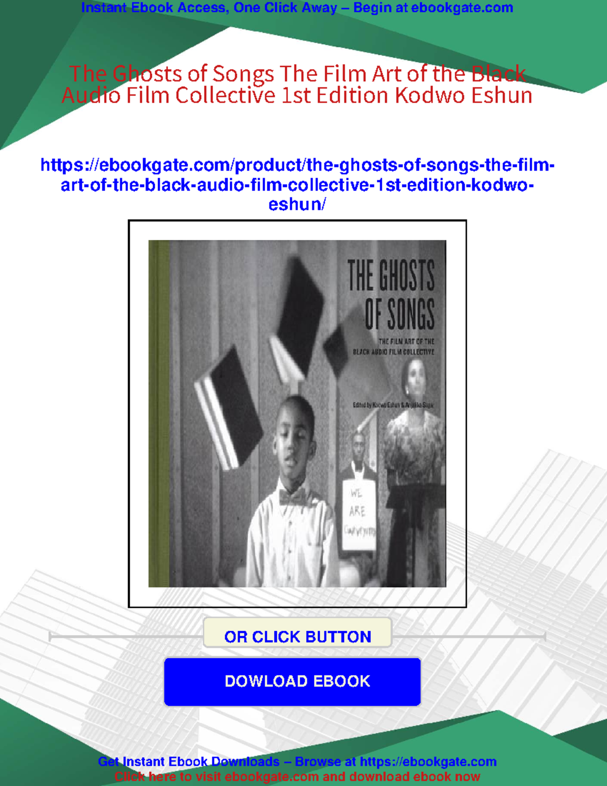 The Ghosts of Songs: The Film Art of the Black Audio Film Collective ...