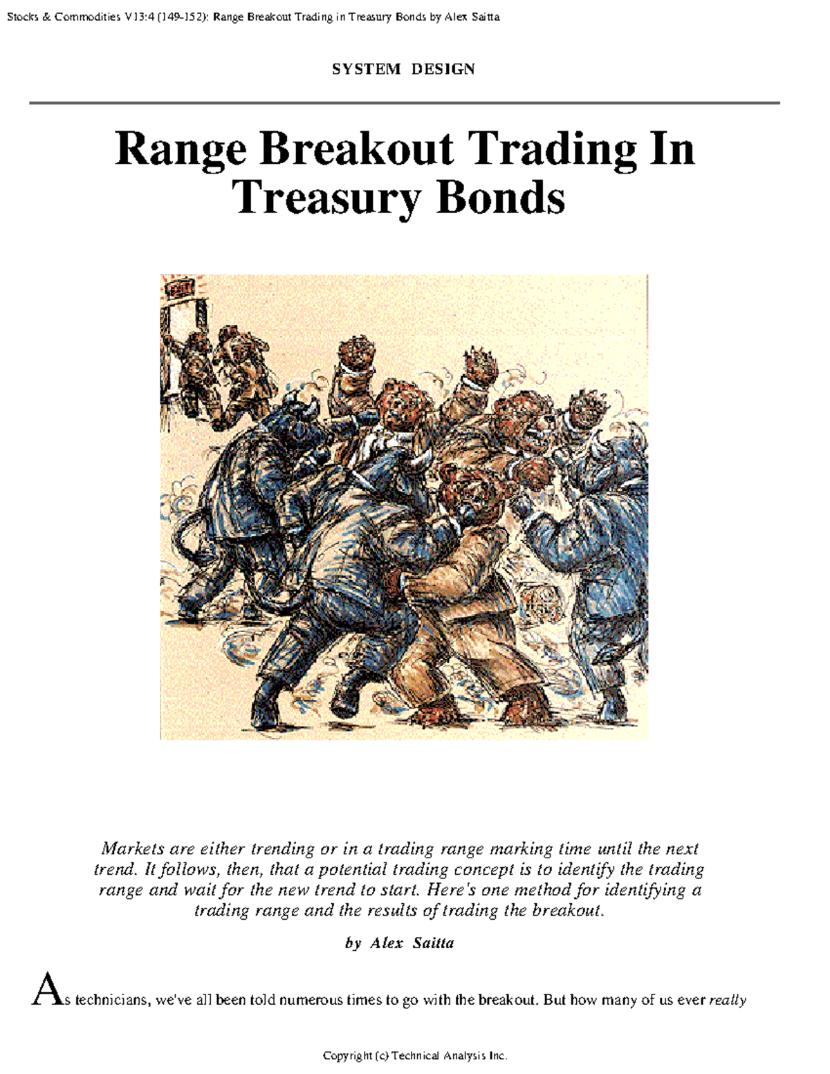 Stocks Commodities V13:4 Final Exam on Range Breakout Trading in ...