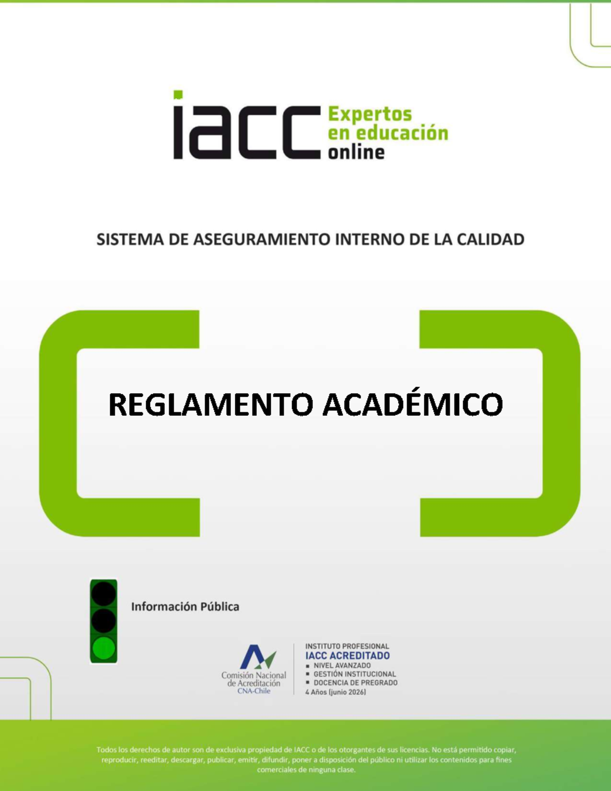 Reglamento Académico IACC: Normas y Procedimientos Esenciales - Studocu