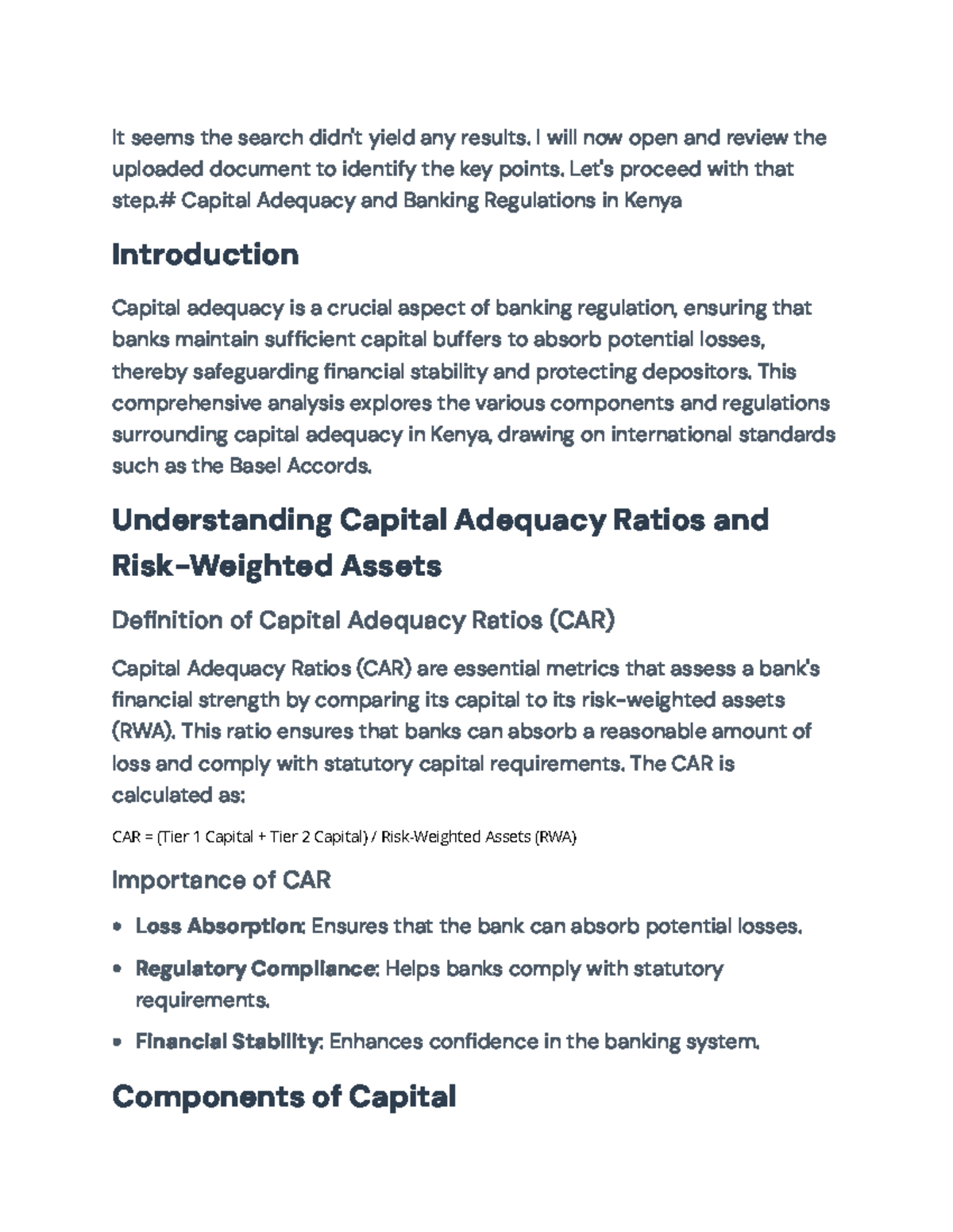 Capital Adequacy and Banking Regulations in Kenya: A Detailed Overview ...