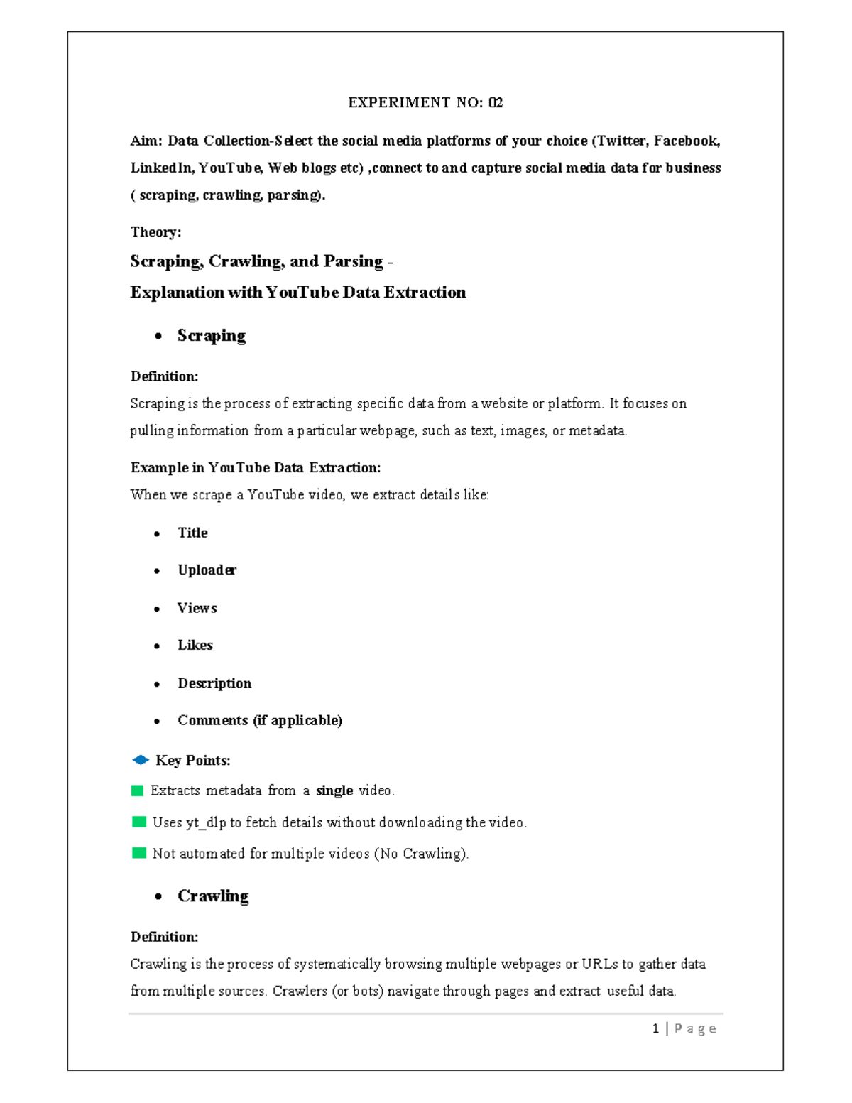 Ram Exp 2 SMA: Social Media Data Collection via Scraping & Crawling ...