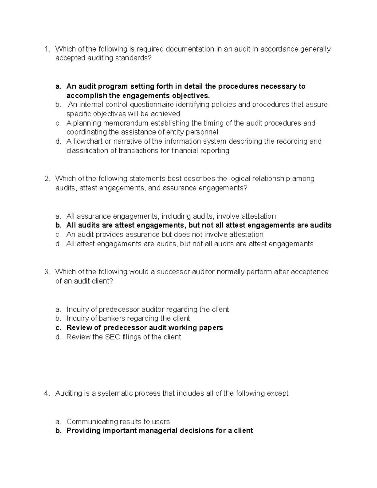 Auditing Reviewer 3: Key Concepts and Procedures for Final Exam Prep ...